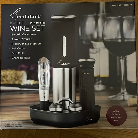Rabbit | Dining | Rabbit Electric Wine Opener Set 8piece Never Used ...